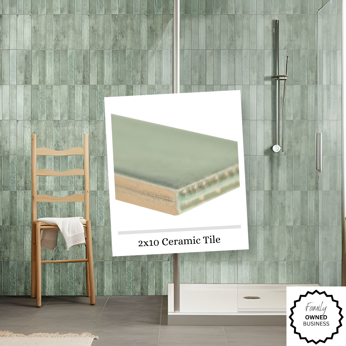 MSI Stella Green Emerald 2x10 Ceramic Handcrafted Look Glossy Wall Til