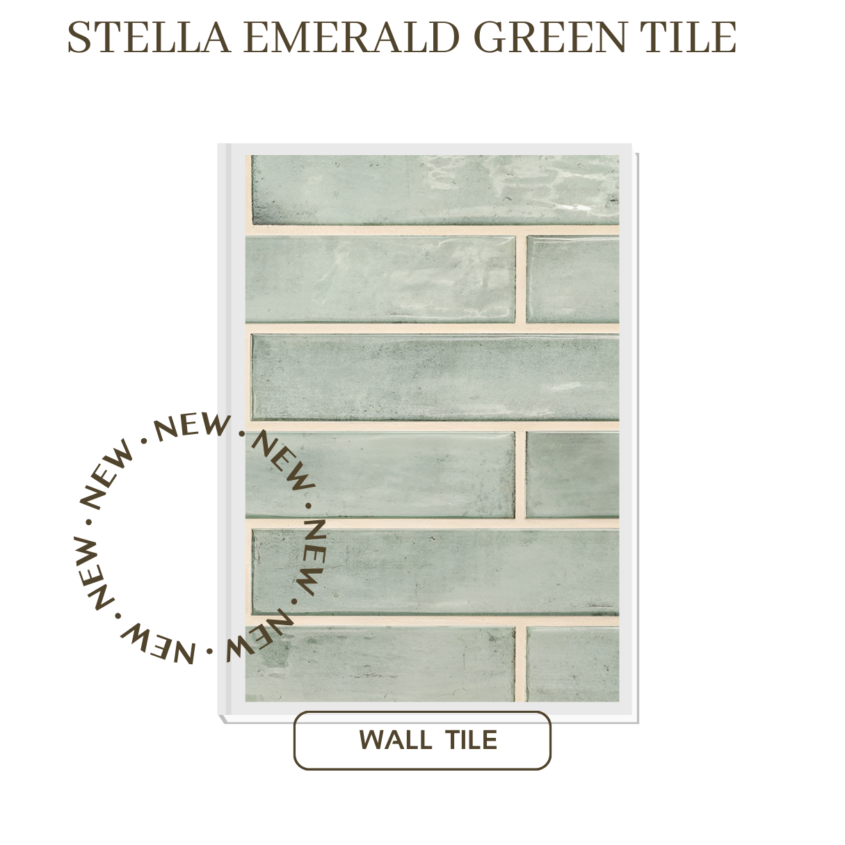 MSI Stella Green Emerald 2x10 Ceramic Handcrafted Look Glossy Wall Til