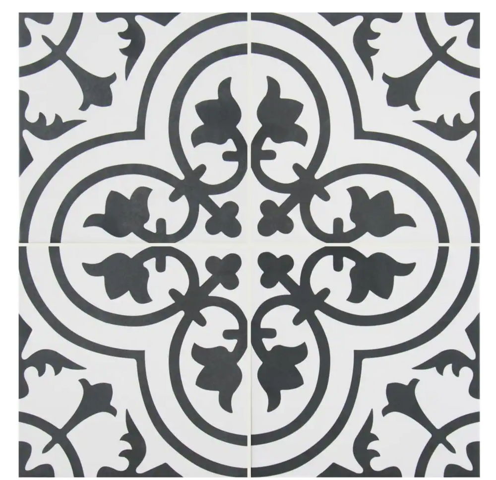 Encaustic Amantus 8 in. x 8 in. Matte Porcelain Patterned Look Floor a