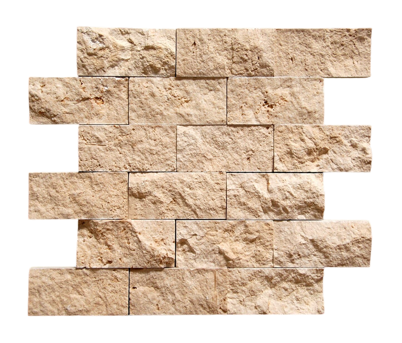 Light 2X4 Split-Faced Travertine Mosaic Wall Tile for Kitchen Backspla
