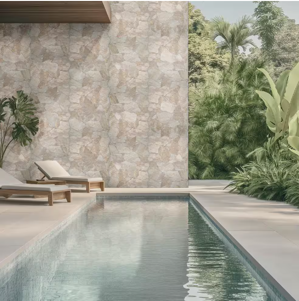 Neptune Amber 17 in. x 26 in. Matte Porcelain Stone Look Floor and Wal