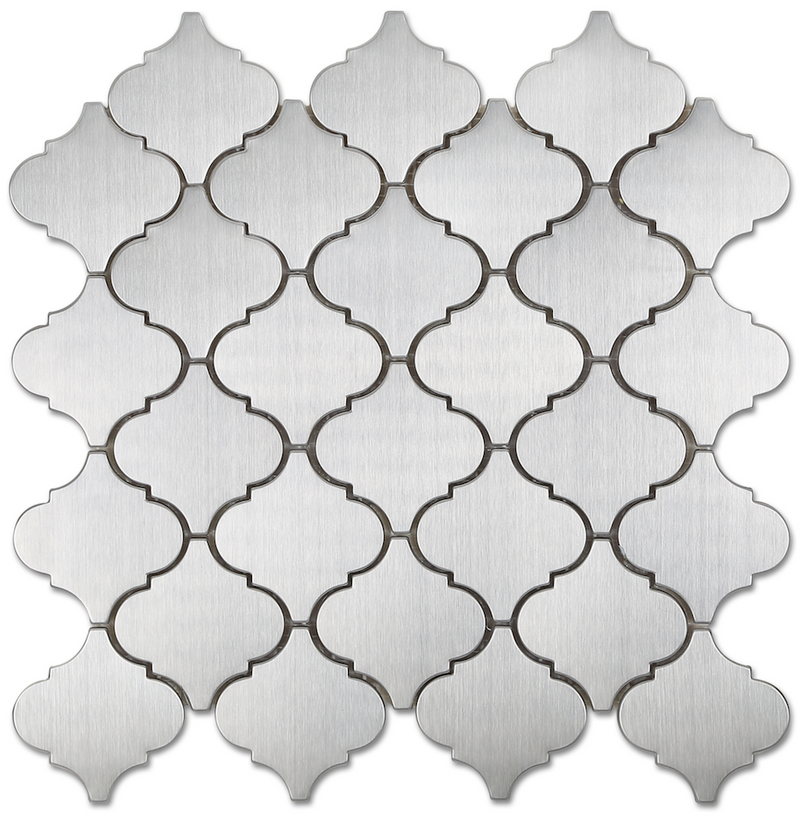 Arabesque Metal Stainless Steel Mosaic Wall Tile for Kitchen Backsplas