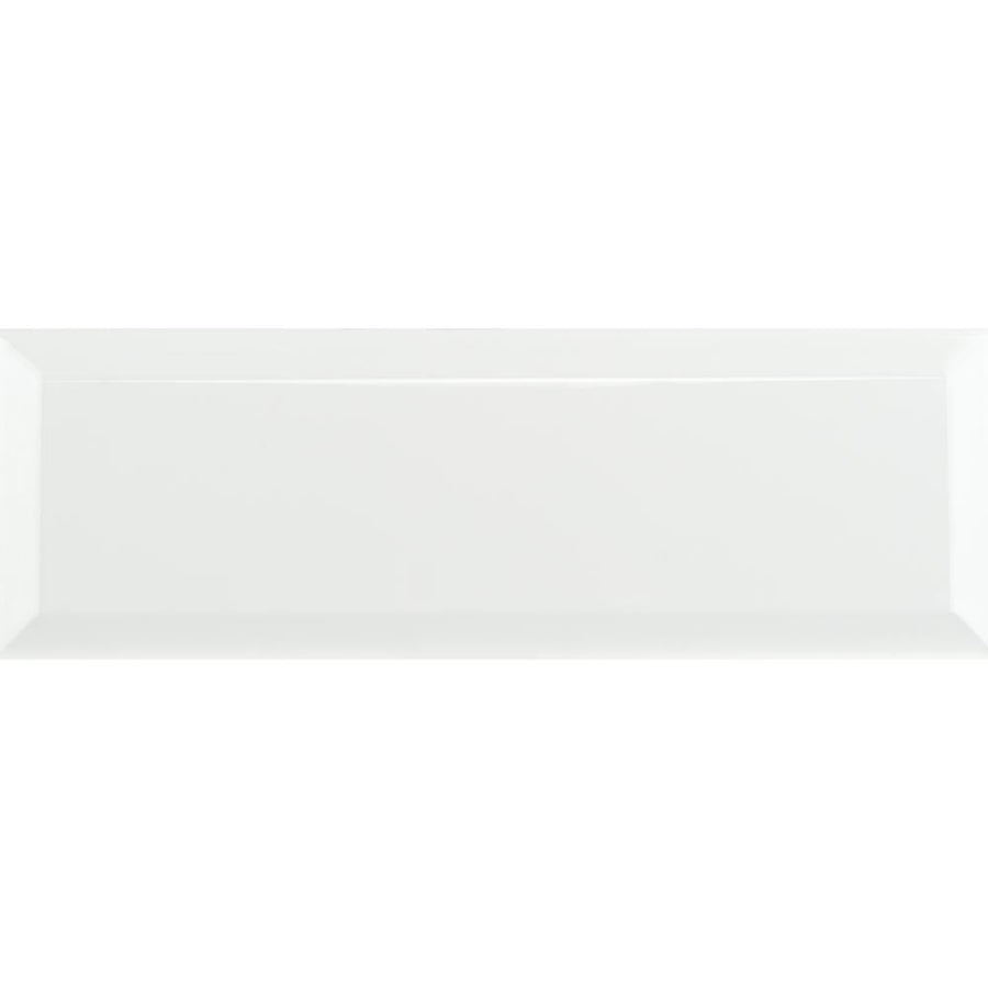 White Ceramic Beveled Subway Wall Tile 4x12 Matte Finish for Kitchen B