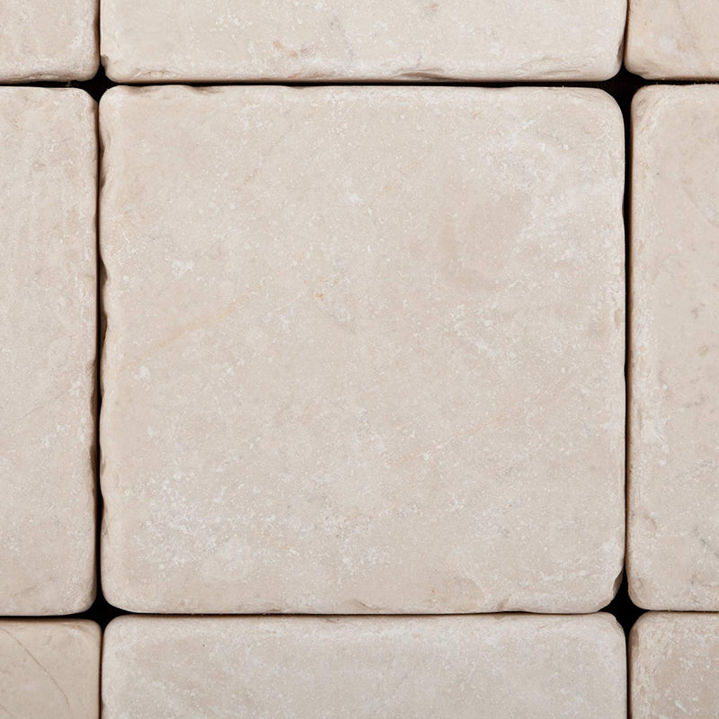 Turkish Crema Marfil Marble 4 X 4 Tumbled Field Tile