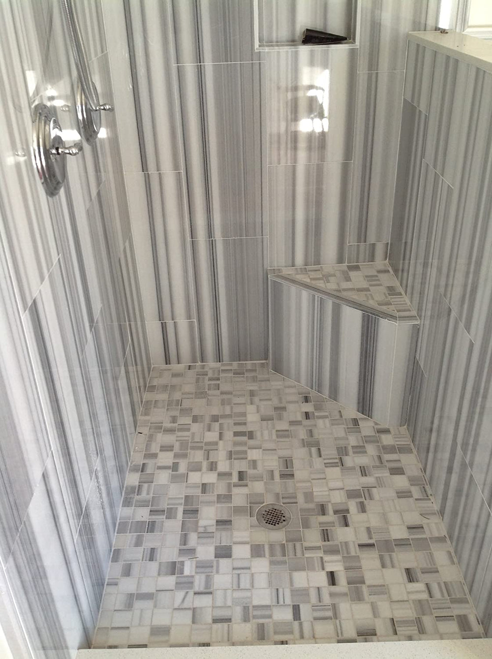 Asher Gray Square Marble 1" Polished - Tenedos – Stone Tile Mosaics