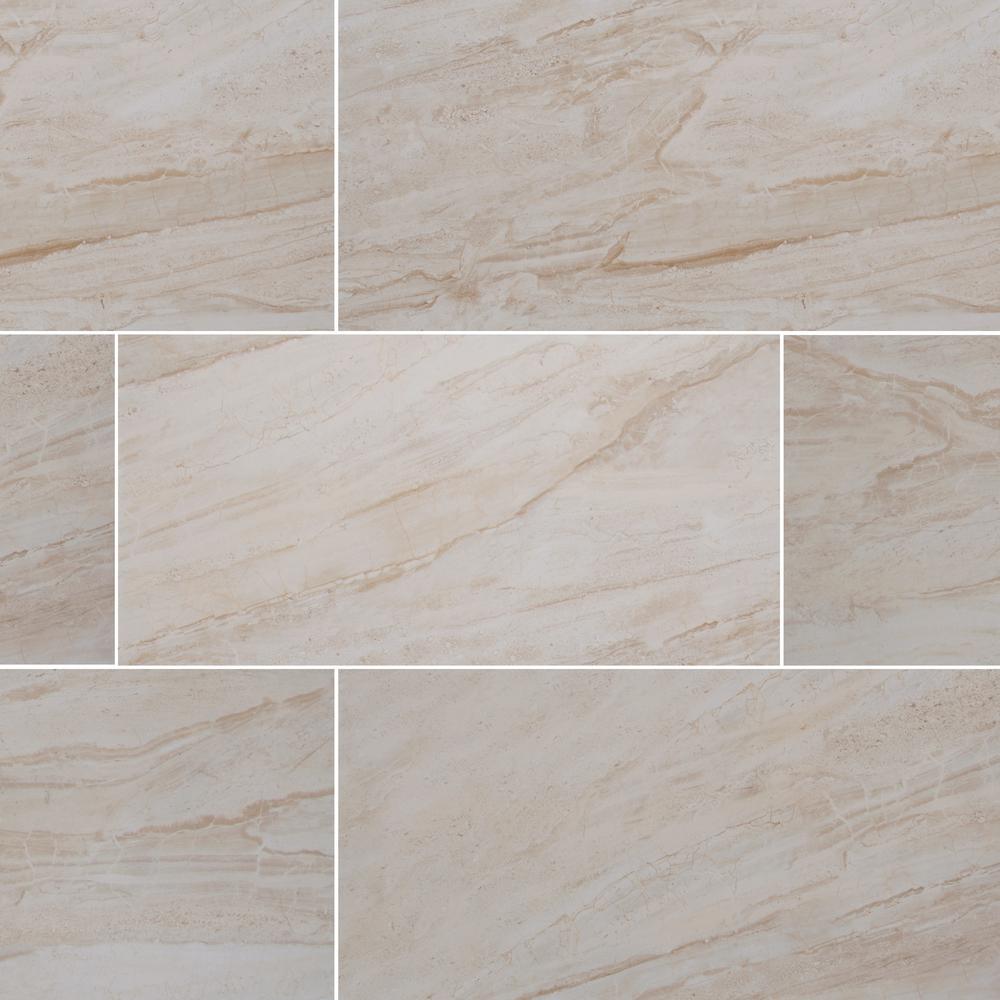 MS International Vigo Beige 12 in. x 24 in. Glazed Ceramic Floor and W