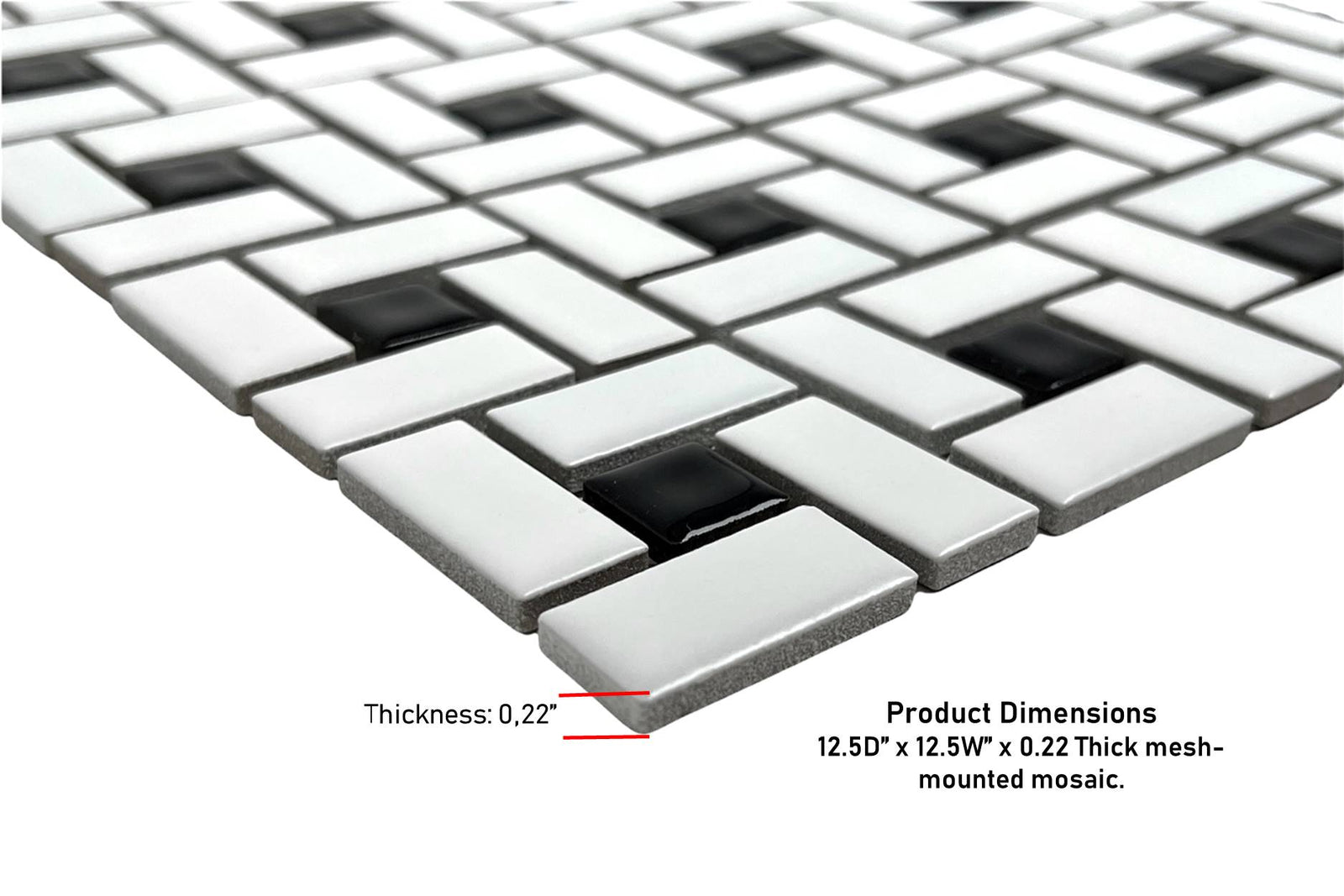 Spiral Pattern Porcelain Pinwheel Mosaic Floor Wall Tile Matte White w