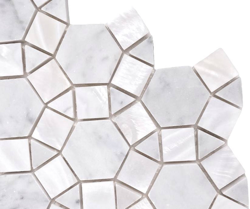 Mother Of Pearl White Sea Shell Backsplash Mosaic Tiles