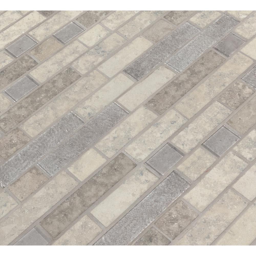 MSI Zodia Interlocking 11.81 in. x 11.81 in. x 6mm Glass Mesh-Mounted ...